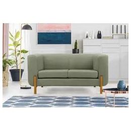 2-Sitzer Inosign "Gaut" Sofas Gr. B/H/T: 160cm x 76cm x 88cm, Samtoptik, grau (hellgrau) 2-Sitzer