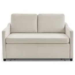 Schlafsofa ATLANTIC HOME COLLECTION "Anella" Sofas Gr. B/H/T: 134cm x 85cm x 93cm, Cord, beige (creme) mit Cord-Bezug, Schlaffunktion, frei im Raum stellbar