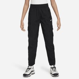 Nike Sportswear Cargo-Webhose mit hohem Taillenbund für ältere Kinder (Mädchen) - Schwarz