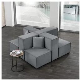 Wohnlandschaft Max Winzer "MOVE" Sofas Gr. B/H/T: 150cm x 78cm x 150cm, Flachgewebe 16525, grau Sofa-Set 05 aus 8 Sitz-Elementen, inklusive 2 Zierkissen, kombinierbar