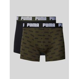 Puma Boxershorts mit elastischem Label-Bund im 2er-Pack