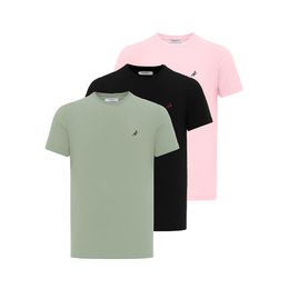 Moxx Paris 3 Pack T-Shirt Herren Gr&ouml;&szlig;e XL gr&uuml;n / pink / schwarz