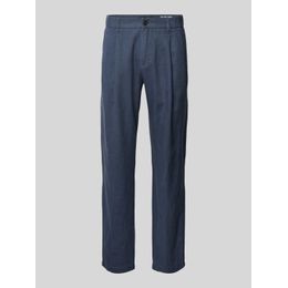 Marc O'Polo Tapered Fit Leinenhose mit Bundfalten Modell 'Osby'