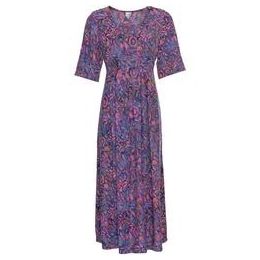 DW-Shop Viskose-Kleid, Muster fuchsia, 40