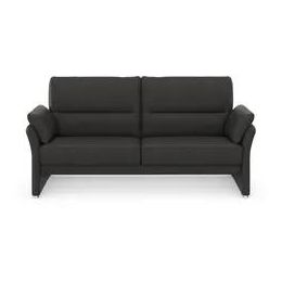 2-Sitzer DOMO collection "Pina" Sofas Gr. B/H/T: 199cm x 95cm x 88cm, Luxus-Microfaser Lederoptik, Mit Federkern, grau mit Federkern, Breite 199cm