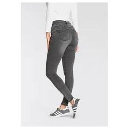 Skinny-fit-Jeans Arizona "Ultra Stretch" Gr. 36, N-Gr, grau (grey-used) Damen Jeans skinny-fit, betonte Taille, shaping-Effekt, high Waist