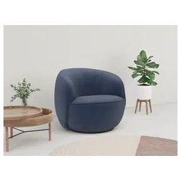 Loungesessel LeGer Home by Lena Gercke "Effie" Sessel Gr. Flachgewebe, Drehfunktion, B/H/T: 92 cm x 76 cm x 92 cm, blau (denim) mit 360 Drehfunktion, komfortables Sitzen