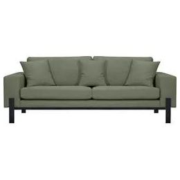 2-Sitzer OTTO products "Ennis" Sofas Gr. B/H/T: 197cm x 86cm x 88cm, Samtoptik recycelt, grün Verschiedene Bezugsqualitäten: Baumwolle, recyceltes Polyester