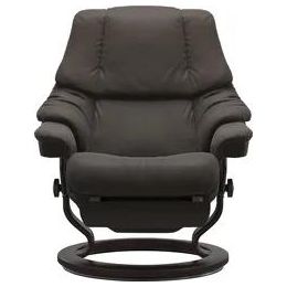 Relaxsessel stressless "Reno" Sessel Gr. Leder BATICK, PowerTM Leg & Back-Classic Base Braun-L, B/H/T: 88cm x 98cm x 77cm, braun (brown batick) elektrisch verstellbar, optional 2-motorisch, Größe M & L