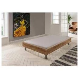 Bett wimex "Easy", braun (plankeneichefarben), B:109cm H:38cm L:210cm, Betten, ohne Kopfteil, frei im Raum stellbar