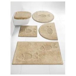 Badematte Heine HOME Badematten Gr. rechteckig (50cm x 90cm),, grau (taupe)