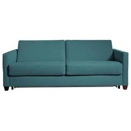 Schlafsofa Bali "Norwalk" Sofas Gr. B/H/T: 182cm x 83cm x 100cm, Material, Ausführung, blau (türkis) Dauerschlaffunktion, mit Unterfederung Lattenrost und Matratze