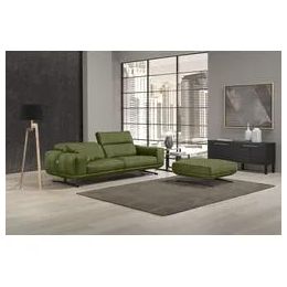 2,5-Sitzer Egoitaliano "Gloria, super bequem und hochwertige Verarbeitung, edles Design" Sofas Gr. B/H/T: 236cm x 96cm x 109cm, Luxus-Microfaser BLUSH, grün (kiwi) beidseitig verstellbare Rückenelemente, mit Metallfüßen