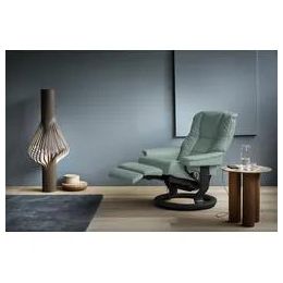 Relaxsessel stressless "Mayfair" Sessel Gr. Leder PALOMA, PowerTM Leg & Back-ohne Akku-Classic Base Schwarz, 1098461850, B/H/T: 79cm x 101cm x 77cm, grün (aqua green paloma) elektrisch verstellbar, optional 2-motorisch, Größe M & L