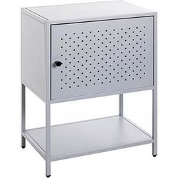 HAKU Möbel Konsole Nachttisch Metall grau 45,0 x 30,0 x 60,0 cm