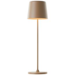 Brilliant Lampe Kaami LED Außentischleuchte 37cm cappuccino matt Metall/Bambus gold 2 W LED integriert