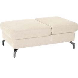 Sit & More Hocker SIT & MORE "Percy", beige (creme), B:114cm H:46cm T:71cm, Hocker, Polsterhocker Sitzhocker, Fu&szlig;h&ouml;he 15cm, mit Klappfunktion, wahlweise in 2 Fu&szlig;farben
