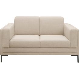 2-Sitzer "LOOKS VII", beige, B:155cm H:82cm T:90cm, 100% Polyester, LOOKS by Wolfgang Joop, Sofas, klare Linien, edles Design