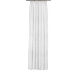 Gardine WIRTH Gardinen Gr. 260 cm, Faltenband, 900 cm, weiß Schlafzimmergardinen Fertig-Store mit FB 1:3 nach Maß
