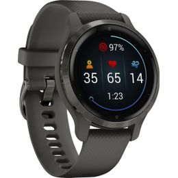 Smartwatch Garmin "Venu 2S" Smartwatches grau (dunkelgrau) Fitness-Tracker 25 vorinstallierten Sport-Apps