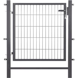 GARDEN 'N' MORE Zauneinzeltür "Einzeltor Easy" Tore 103 cm hoch, anthrazit Gr. B/H: 100 cm x 100 cm, grau (anthrazit) Zauntore