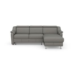 Sit & More Ecksofa SIT & MORE "Freetown L-Form", grau (anthrazit), B:257cm H:84cm T:166cm, Sofas, Ecksofa, inklusive Kopfteilverstellung und komfortablem Federkern