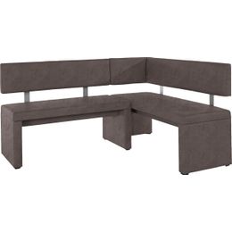 Eckbank Home Affaire "Charissa", braun (dunkelbraun (arizona 4412)), B:170cm H:90cm T:140cm, Massivholz, Holzwerkstoff, Sitzbänke, in 3 Größen, verschiedene Qualitäten