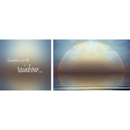 Leinwandbild queence "Rainbow" Bilder Gr. B/H/T: 100 cm x 40 cm x 2 cm, bunt 2er-Set