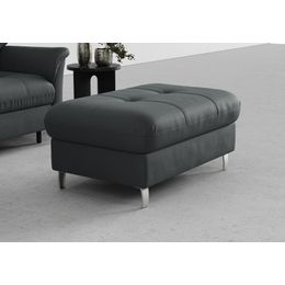 Sit & More Hocker SIT & MORE "Marano", grau (dunkelgrau), B:102cm H:43cm T:67cm, 100% Polyester, Hocker, Hocker, mit Stauraum