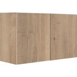 Hängeschrank Optifit "Roth" Schränke Gr. B/H/T: 100 cm x 57,6 cm x 34,6 cm, 2 St., Komplettausführung, braun (wildeichefarben, wildeichefarben) Hängeschränke Breite 100 cm