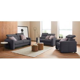 Sit & More 2,5-Sitzer SIT & MORE "Bologna", grau (anthrazit), B:173cm H:84cm T:93cm, Sofas, inklusive Kopfteilverstellung und Federkern