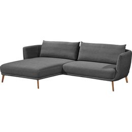 Sch&ouml;ner Wohnen Kollektion Ecksofa "Pearl - 5 Jahre Hersteller-Garantie, auch in Boucl&eacute; L-Form", grau (stone), B:270cm H:71cm T:160cm, 16% Baumwolle, 79% Polyester, 5% Polyacryl, SCH&Ouml;NER WOHNEN-KOLLEKTION, Sofas, Ecksofa, Ma&szlig;e (B/H/T): 270/71/160 cm, F&uuml;&szlig;e aus Massivholz