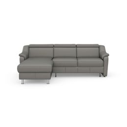 Sit & More Ecksofa SIT & MORE "Freetown L-Form", grau (anthrazit), B:257cm H:84cm T:166cm, Sofas, Ecksofa, inklusive Kopfteilverstellung und komfortablem Federkern