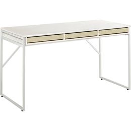 Schreibtisch HAMMEL FURNITURE "Mistral Bürotisch, Arbeitstisch, Tisch, Computertisch" Tische Gr. B/H/T: 137,4 cm x 75 cm x 60 cm, beige mit Gestell, B: 137,4 cm, Designmöbel