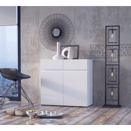 Kommode Inosign "Rimini" Sideboards Gr. B/H/T: 90 cm x 86 cm x 40 cm, 2, weiß (weiß, weiß) Kommode Breite 90 cm