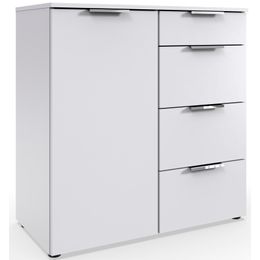 Kombikommode wimex "Level by fresh to go" Sideboards Gr. B/H/T: 81 cm x 84 cm x 41 cm, 4, weiß Kombikommoden 1-türig, mit 4 Schubladen und soft-close Funktion, 84cm breit