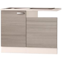 Spülenschrank Optifit "Vigo" Schränke Gr. B/H/T: 110 cm x 84,8 cm x 60 cm, 2 St., braun (nougatfarben, champagner) Breite 110 cm