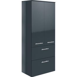 Midischrank Marlin "3040" Schränke Gr. B/H/T: 60 cm x 148,8 cm x 35 cm, 2 St., grau (anthrazit) Bad-Midischrank Breite 60 cm