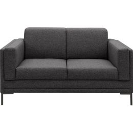 2-Sitzer "LOOKS VII", grau (anthrazit), B:155cm H:82cm T:90cm, 100% Polyester, LOOKS by Wolfgang Joop, Sofas, klare Linien, edles Design