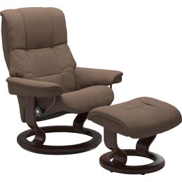 Fußhocker stressless "Mayfair" Hocker Gr. B/H/T: 55 cm x 38 cm x 39 cm, ROHLEDER Stoff Q2 FARON, Classic Base Braun, braun (dark beige q2 faron) Fußhocker mit Classic Base, Gestell Braun