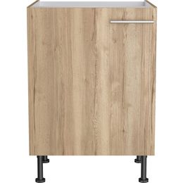 Spülenschrank Optifit "Klara" Schränke Gr. B/H/T: 60 cm x 87 cm x 58,4 cm, 1 St., braun (wildeiche) Spülenschränke Breite 60 cm