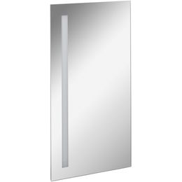 Spiegel Fackelmann "Linear", silber (silberfarben), B:40cm H:75cm T:2cm, Spiegel, LED