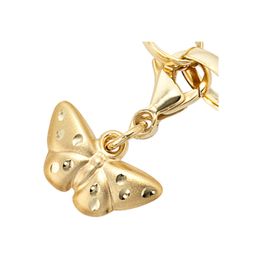 Charm Schmetterling Jobo "Schmetterling" Charms goldfarben (gelbgold 333) Damen Charms Anhänger 333 Gold