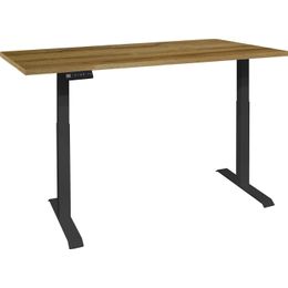 Mäusbacher Schreibtisch MÄUSBACHER "Big System Office" Tische Gr. B: 160 cm, schwarz (schwarz matt, grandson oak, oak) Schreibtische Breite 160 cm, elektrisch höhenverstellbar