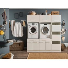 Mehrzweckschrank-Set LAUNDREEZY "LAUNDREEZY LDSK11" Kastenmöbel-Sets Gr. B/H/T: 185 cm x 200 cm x 67,5 cm, weiß Schranksysteme und Schrankserien Breite 185 cm