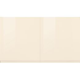 Hängeschrank KOCHSTATION "KS-Virginia" Schränke Gr. B/H/T: 100 cm x 57 cm x 34 cm, 2 St., beige (creme hochglanz) Küchenhängeschrank Hängeschrank Hängeschränke 100 cm breit, mit 2 Türen