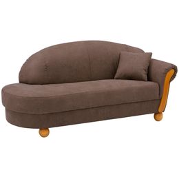 Ottomane Home Affaire "Milano", braun, B:181cm H:83cm T:81cm, Sofas, Ottomane, Besonders bequem durch Federkernpolsterung, Armlehne links oder rechts