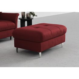 Sit & More Hocker SIT & MORE "Marano", rot (bordeaux), B:102cm H:43cm T:67cm, 100% Polyester, Hocker, Hocker, mit Stauraum
