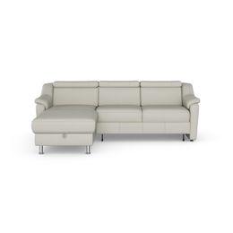 Sit & More Ecksofa SIT & MORE "Freetown L-Form", wei&szlig; (altwei&szlig;), B:257cm H:84cm T:166cm, Sofas, Ecksofa, inklusive Kopfteilverstellung und komfortablem Federkern