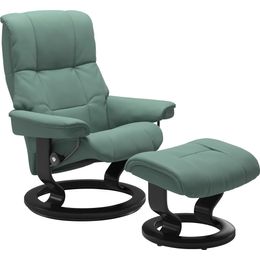 Fußhocker stressless "Mayfair" Hocker Gr. B/H/T: 55cm x 38cm x 39cm, Leder PALOMA, Classic Base Schwarz, grün (aqua green paloma) mit Classic Base, Gestell Schwarz